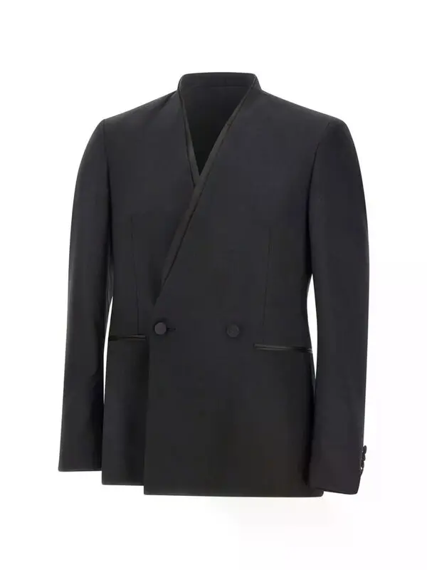 Tagliatore Double-breasted V-neck Blazer - Black