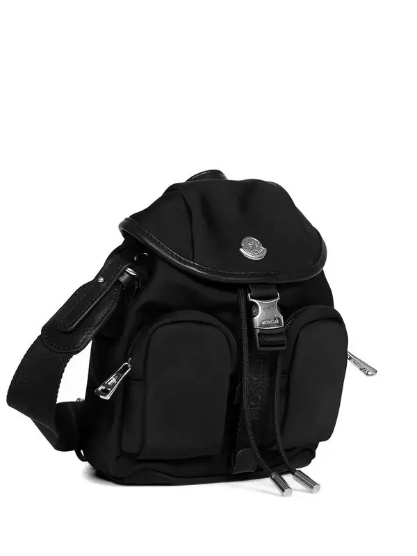 Moncler Logo-embossed Foldover Backpack - Black