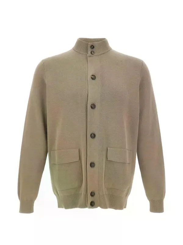 FILIPPO DE LAURENTIIS Patch-pocket Cardigan - Green