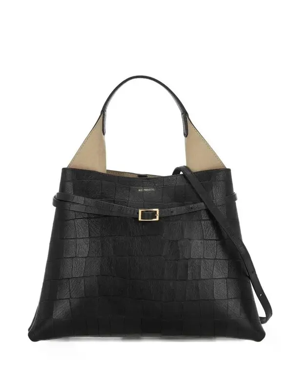 REE PROJECTS Mini Clare Leather Tote - Black