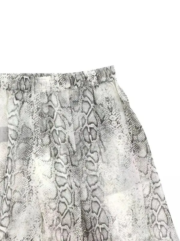 Federica Tosi Snakeskin-print Shorts - White