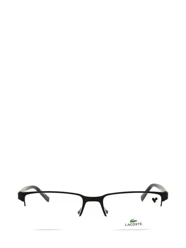 Lacoste Rectangle Half Rim Eyeglasses - Black
