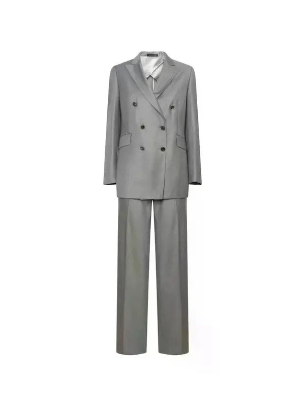 FRANZESE COLLECTION Lady Diana Double-breasted Suit - Grey