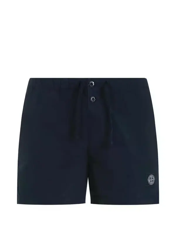Stone Island Button Front Swim Shorts - Blue