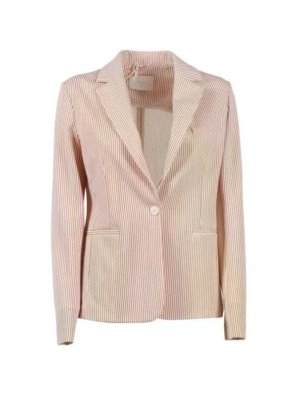 CIRCOLO 1901 Slim-fit Striped Blazer - Neutrals