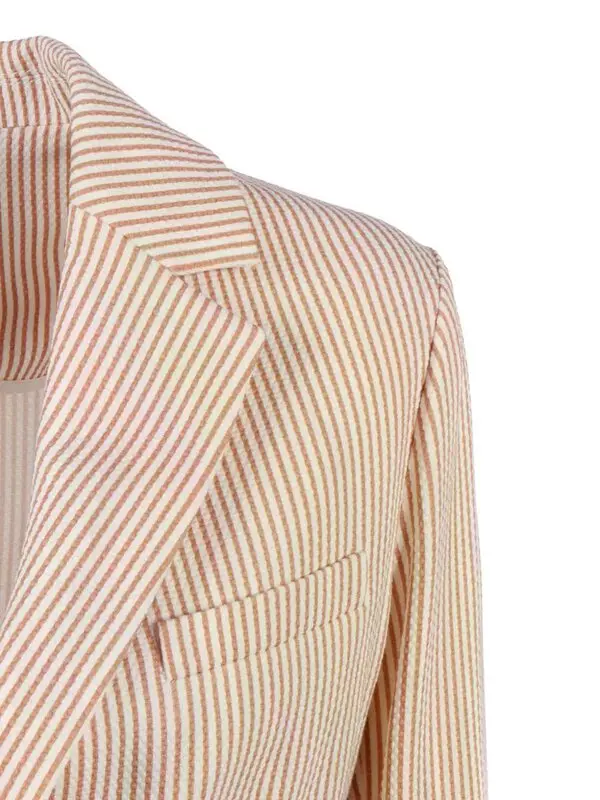 CIRCOLO 1901 Slim-fit Striped Blazer - Neutrals
