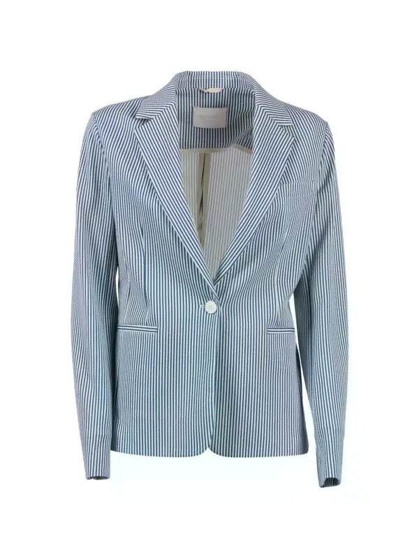 CIRCOLO 1901 Slim-fit Striped Jacket - Blue