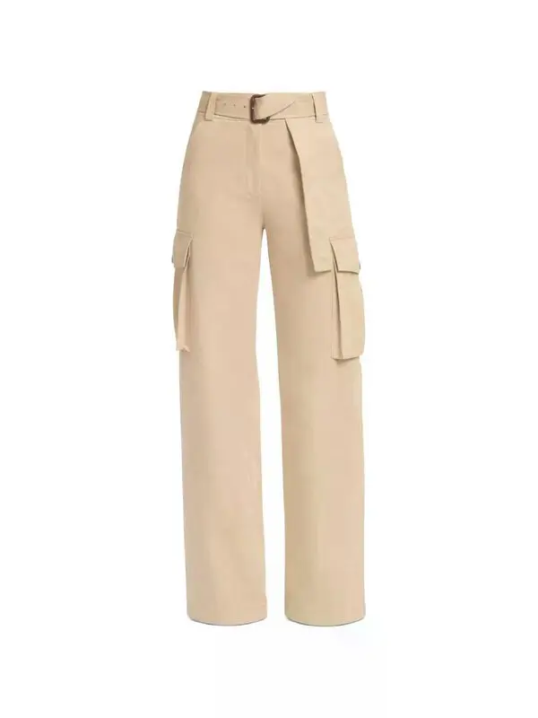 Elie Saab Belted Cargo Pants - Neutrals