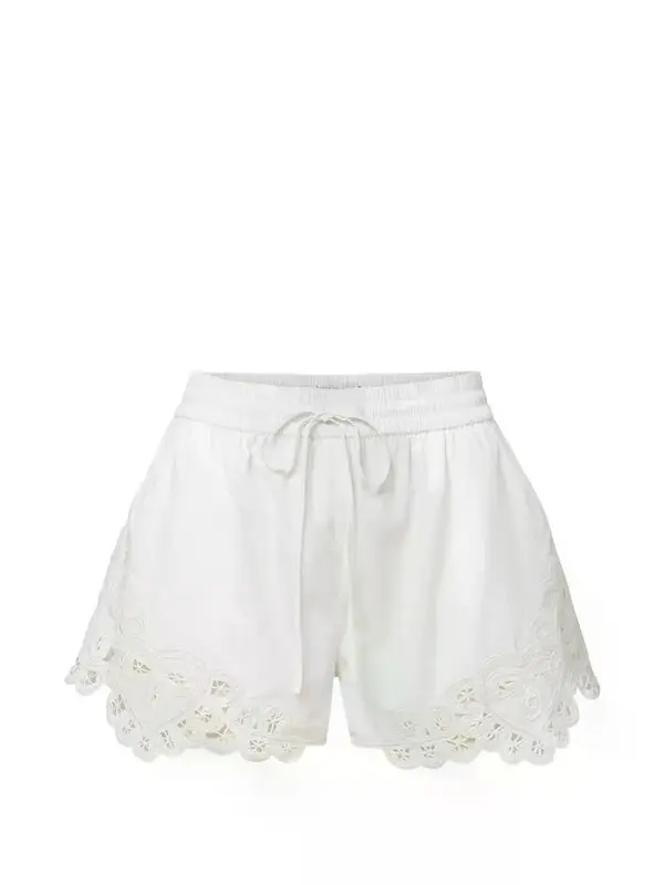 Veronica Beard Vivaldi Lace-trim Shorts - White