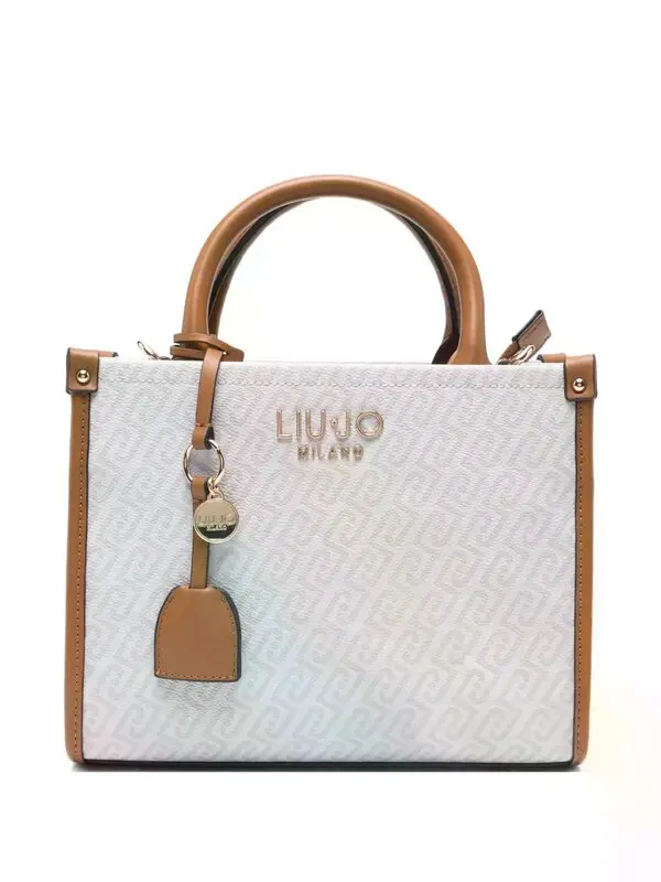 Liu Jo Monogram-pattern Logo-plaque Tote Bag - Neutrals