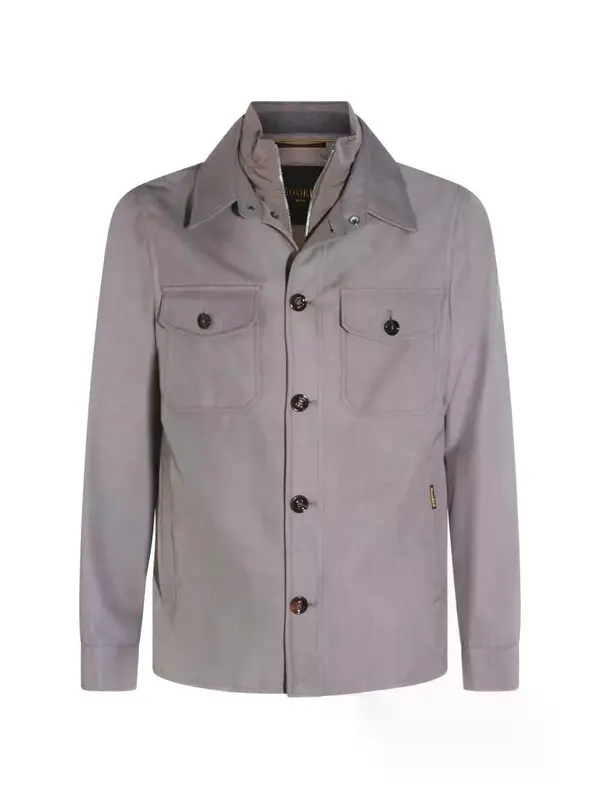 MOORER Cotton Shirt Jacket - Grey
