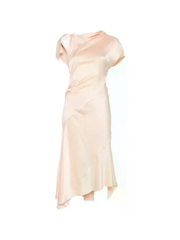 Victoria Beckham Asymmetric Draped Dress - Pink
