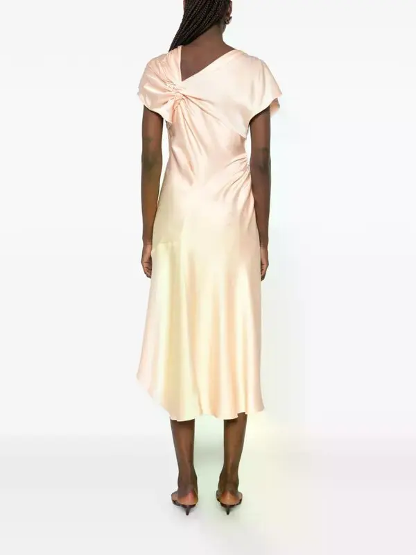 Victoria Beckham Asymmetric Draped Dress - Pink