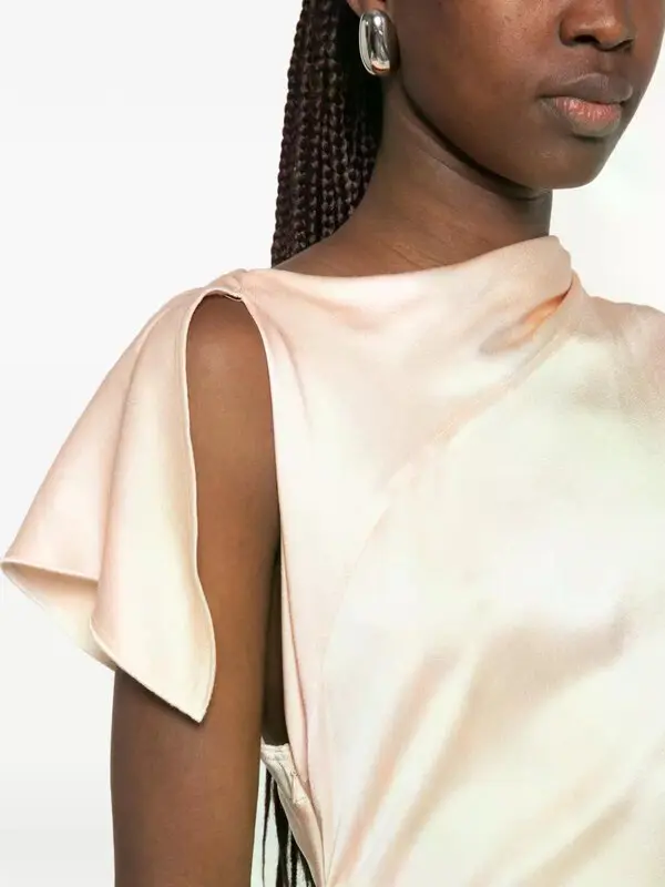 Victoria Beckham Asymmetric Draped Dress - Pink