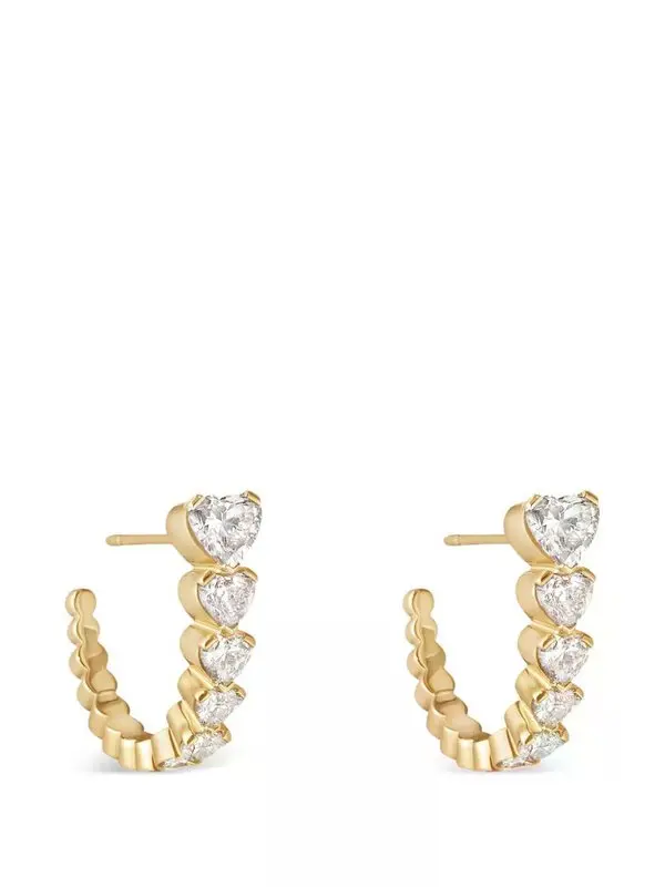 Sophie Bille Brahe Boucle Coeur Diamond Earrings - Gold