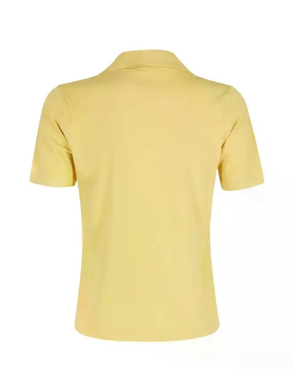 ROBERTO COLLINA Collared V-neck T-shirt - Yellow