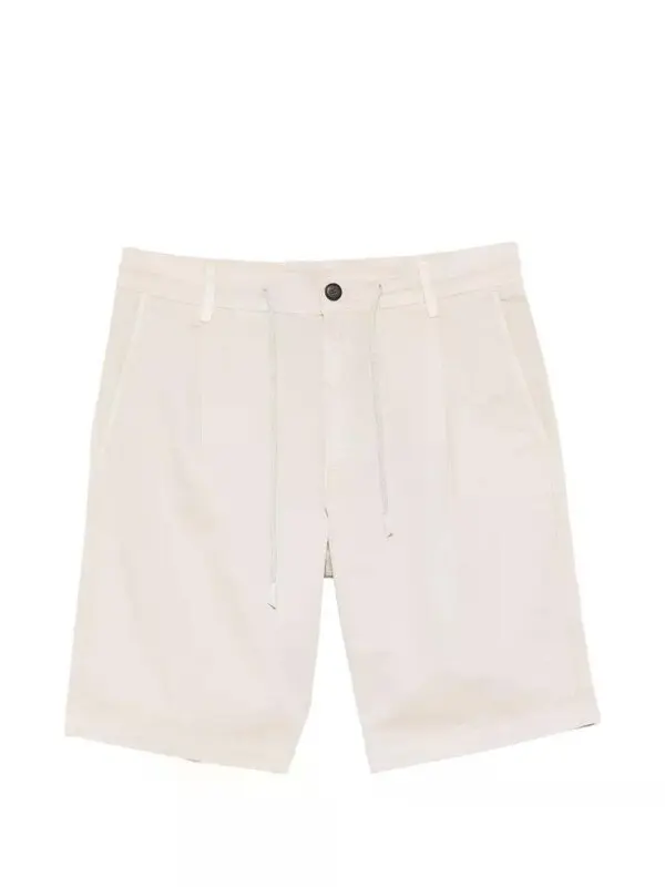 Eleventy Drawstring Pleated-front Shorts - Neutrals