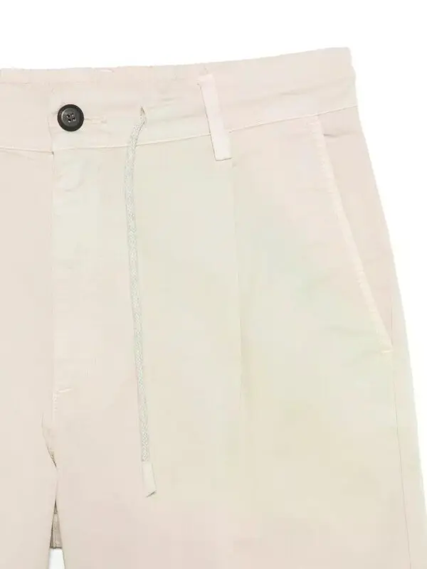Eleventy Drawstring Pleated-front Shorts - Neutrals