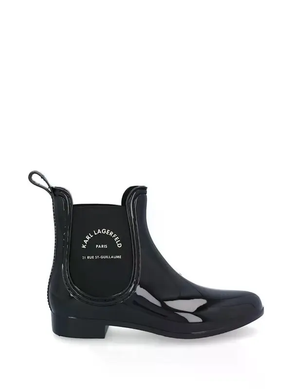 Karl Lagerfeld Logo Detail Boots - Black
