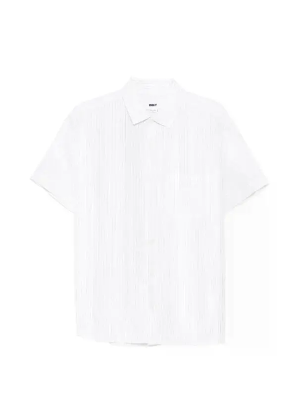 Obey Pinstripe Short-sleeve Shirt - White