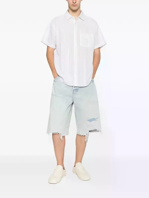 Obey Pinstripe Short-sleeve Shirt - White