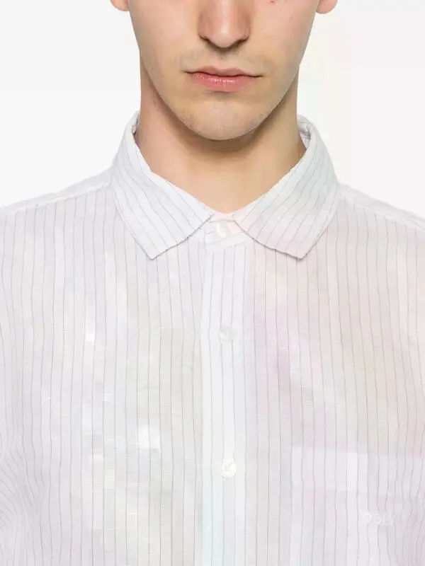 Obey Pinstripe Short-sleeve Shirt - White