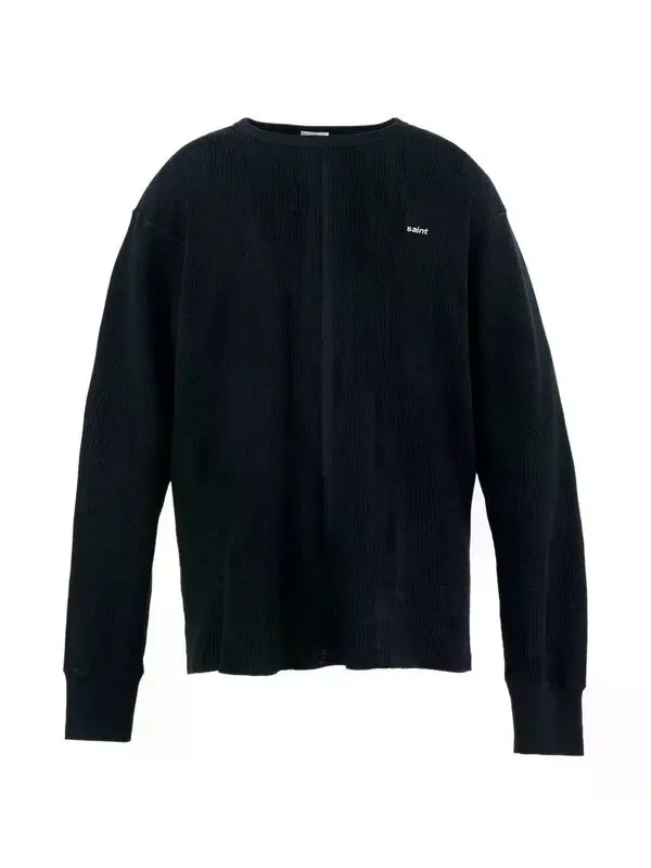 SAINT MXXXXXX Long-sleeve Thermal T-shirt - Black
