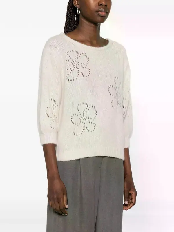 Hemisphere Floral Knit Sweater