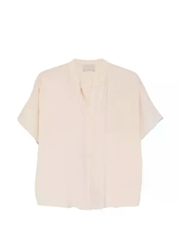 Hemisphere V-neck Relaxed Fit Shirt - Neutrals