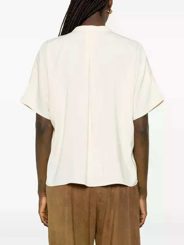 Hemisphere V-neck Relaxed Fit Shirt - Neutrals