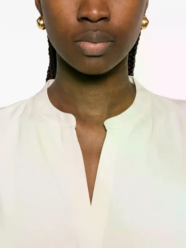 Hemisphere V-neck Relaxed Fit Shirt - Neutrals