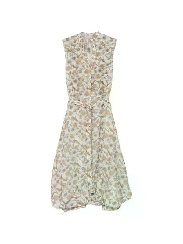 Hemisphere Floral-print Belted Midi Dress