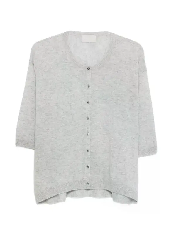 Hemisphere Buttoned Cardigan - Grey