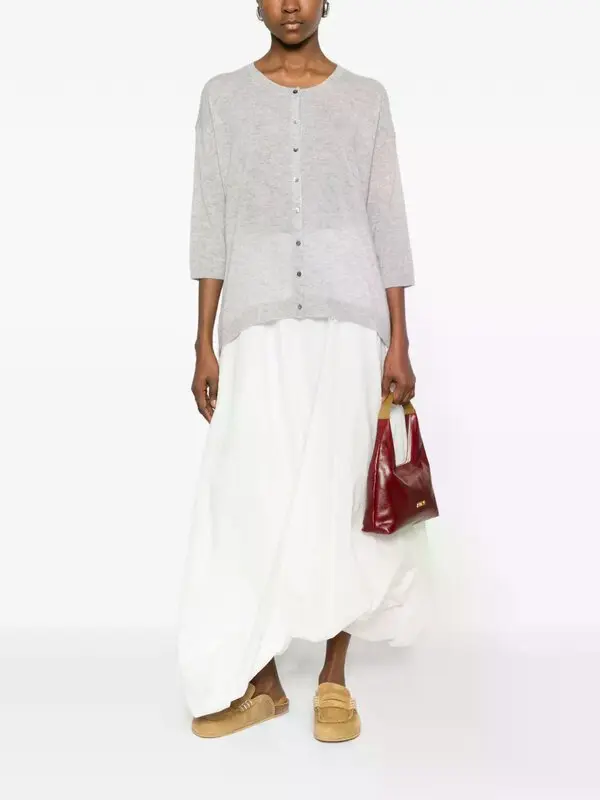 Hemisphere Buttoned Cardigan - Grey