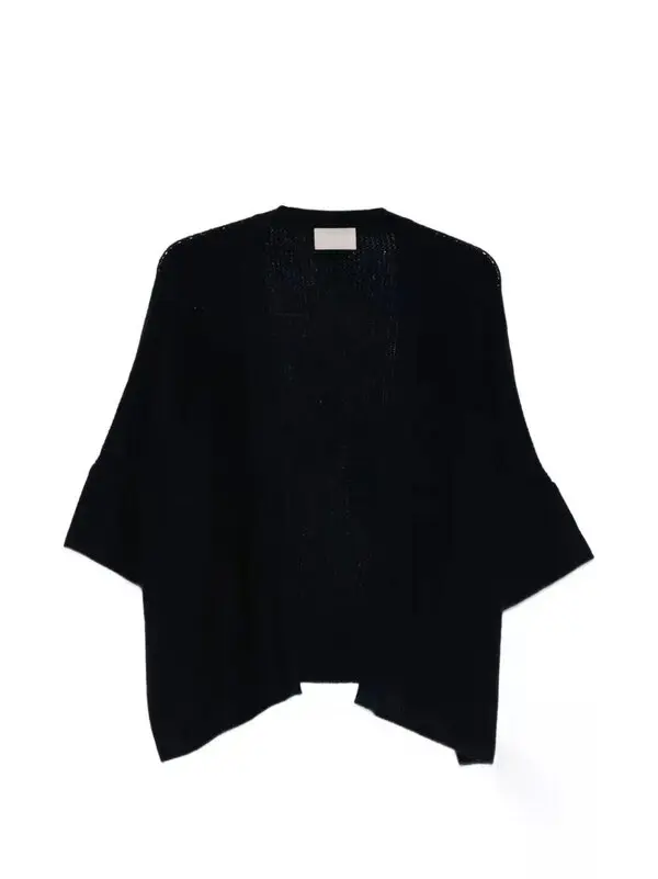 Hemisphere Flared-sleeve Cardigan - Black
