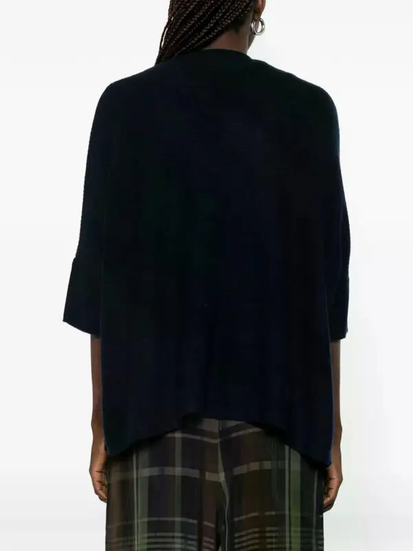Hemisphere Flared-sleeve Cardigan - Black