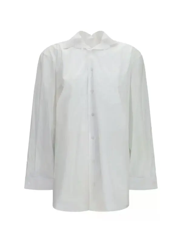 ALAINPAUL Elasticated-collar Shirt - White