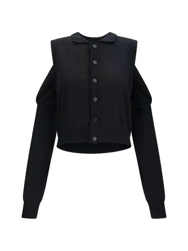 ALAINPAUL Button Fastening Bolero Cardigan - Black
