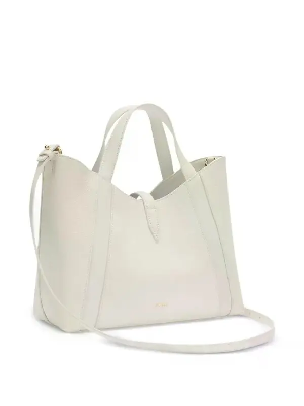 Furla Goccia Small Grained-leather Tote Bag - White