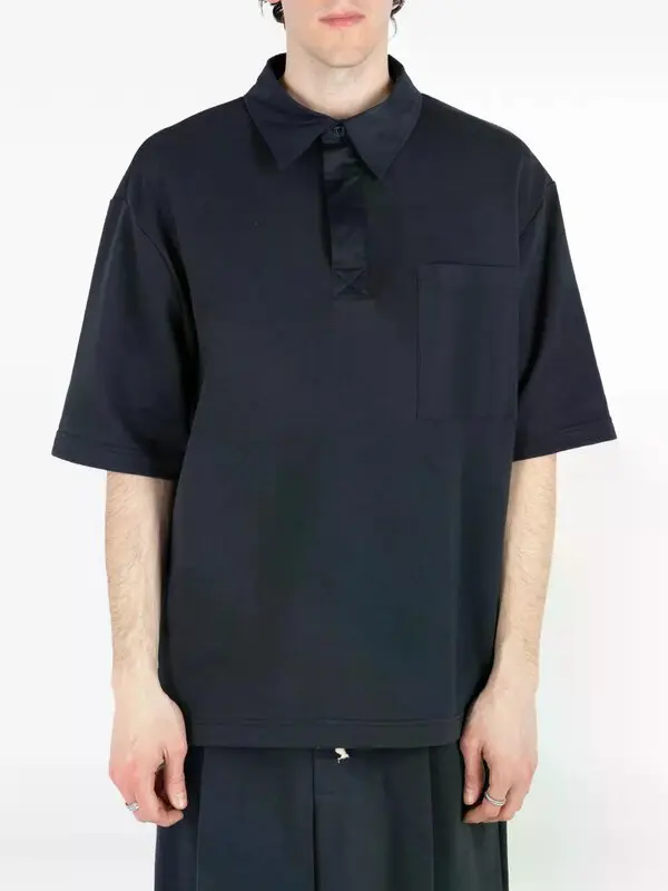 SOCIETE ANONYME Polo 92 Patch-pocket Short-sleeve Polo Shirt - Blue