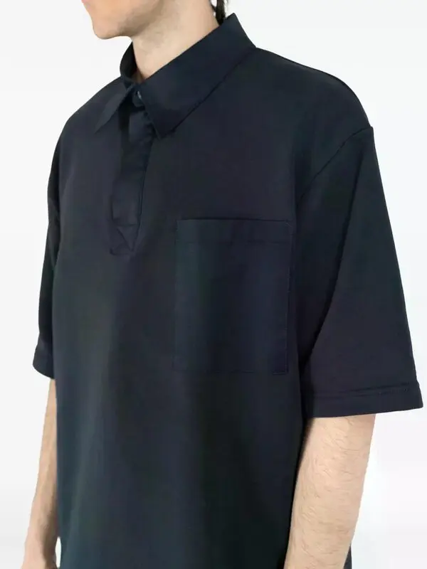 SOCIETE ANONYME Polo 92 Patch-pocket Short-sleeve Polo Shirt - Blue