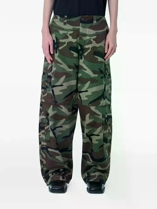 Vetements Camouflage Cargo Trousers - Green