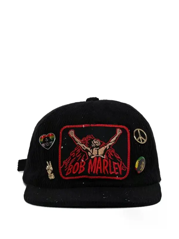 MadeWorn Bob Marley Corduroy Cap - Black