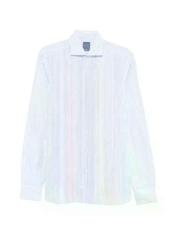 BARBA NAPOLI Buttoned Striped Shirt - Blue