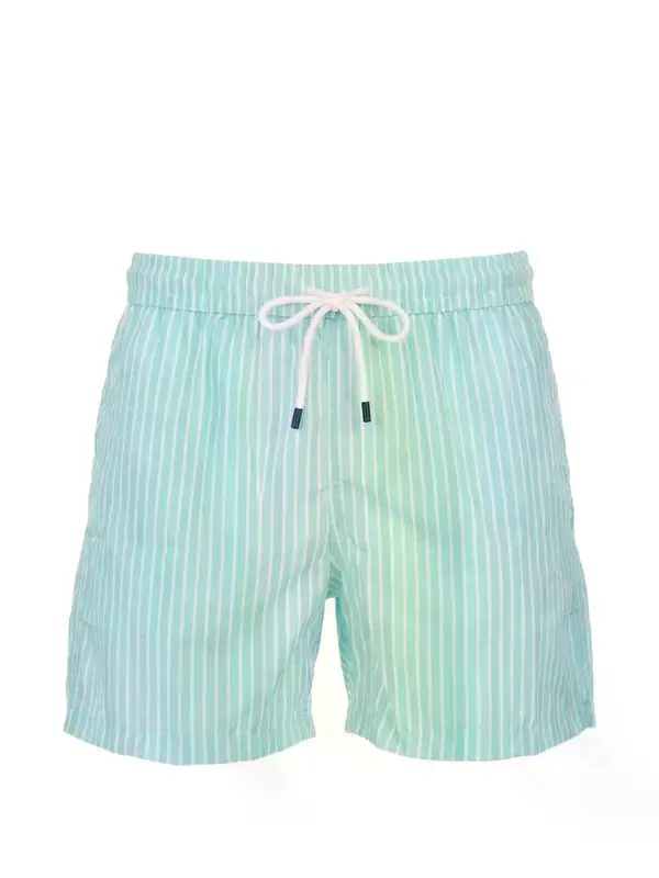 Fedeli Striped Swim Shorts - Blue