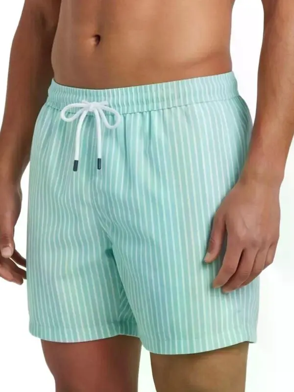 Fedeli Striped Swim Shorts - Blue