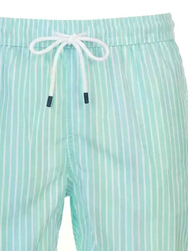 Fedeli Striped Swim Shorts - Blue