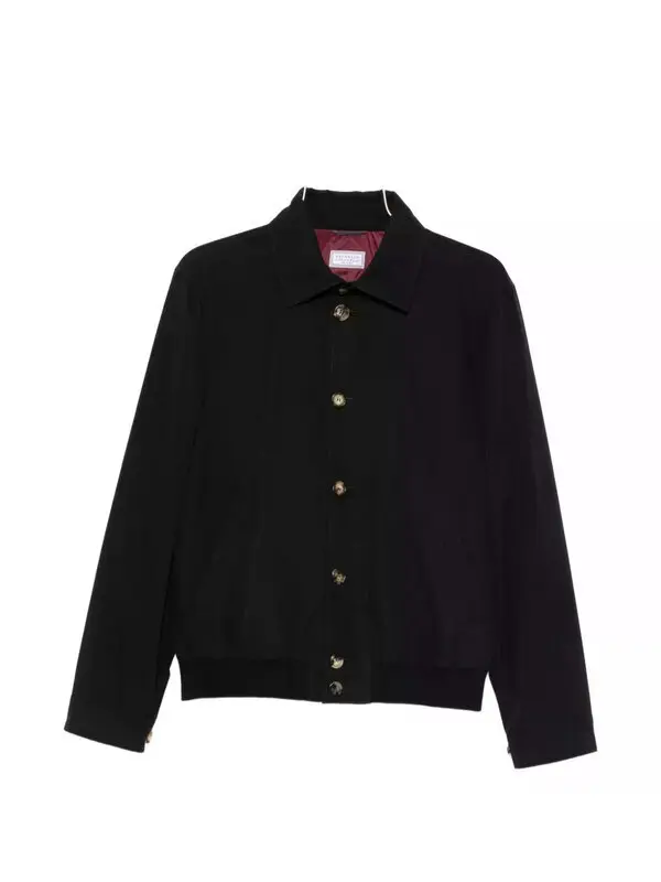 Brunello Cucinelli Button-fastening Bomber Jacket - Black