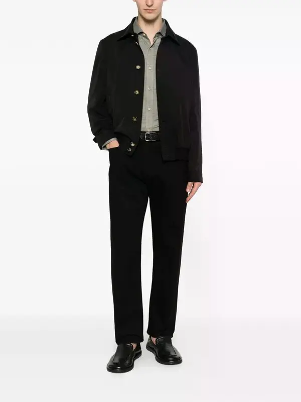 Brunello Cucinelli Button-fastening Bomber Jacket - Black