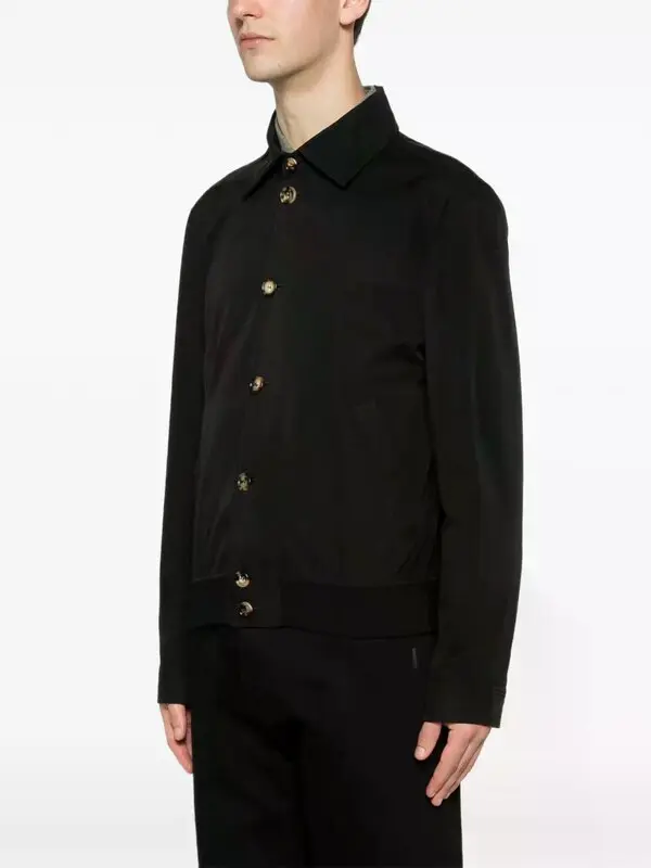 Brunello Cucinelli Button-fastening Bomber Jacket - Black